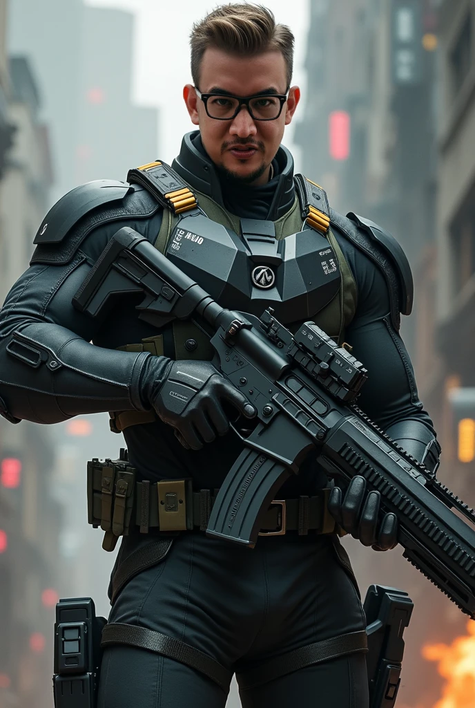 One marvel solder with weapon - SeaArt AI