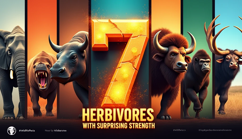 "Design a split-screen thumbnail with seven sections, each showcasing a ...