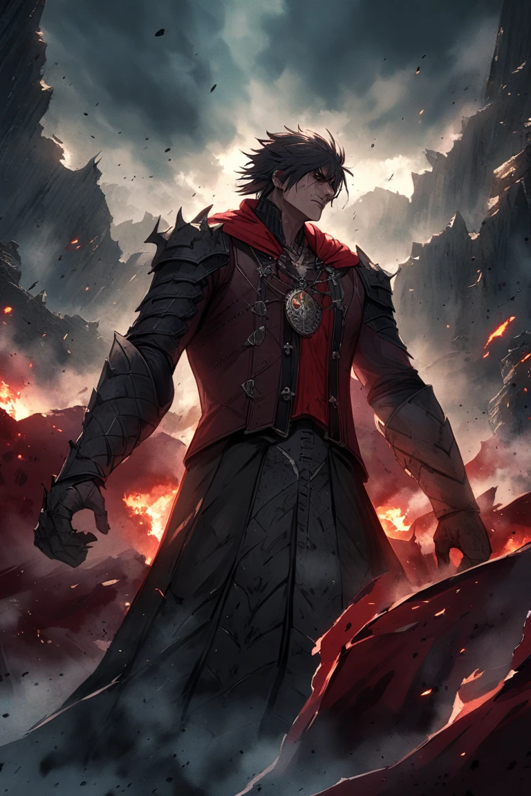 "Dante from Devil May Cry 3, shirtless with an amulet, standing on the ...
