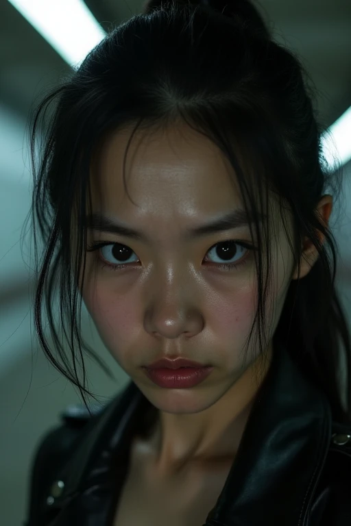 high definition 、 super close up of her face 、 from below - SeaArt AI