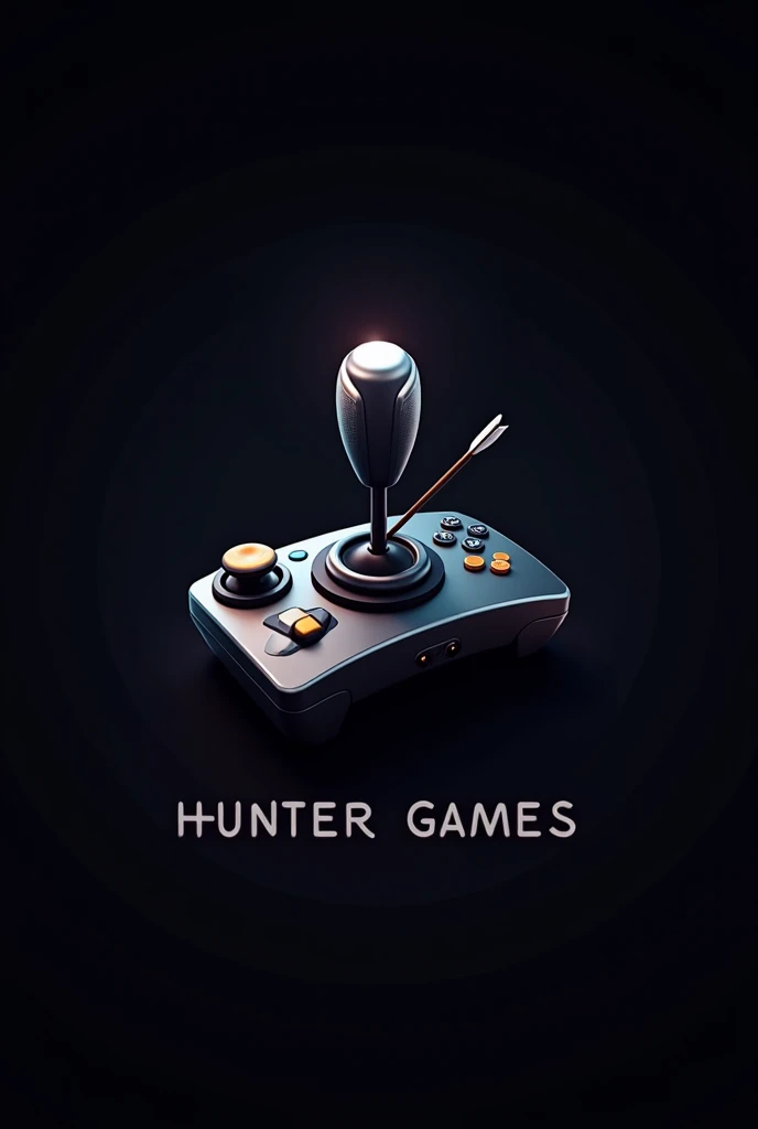 Create the logo image with the name Hunter Games and have an arrow ...