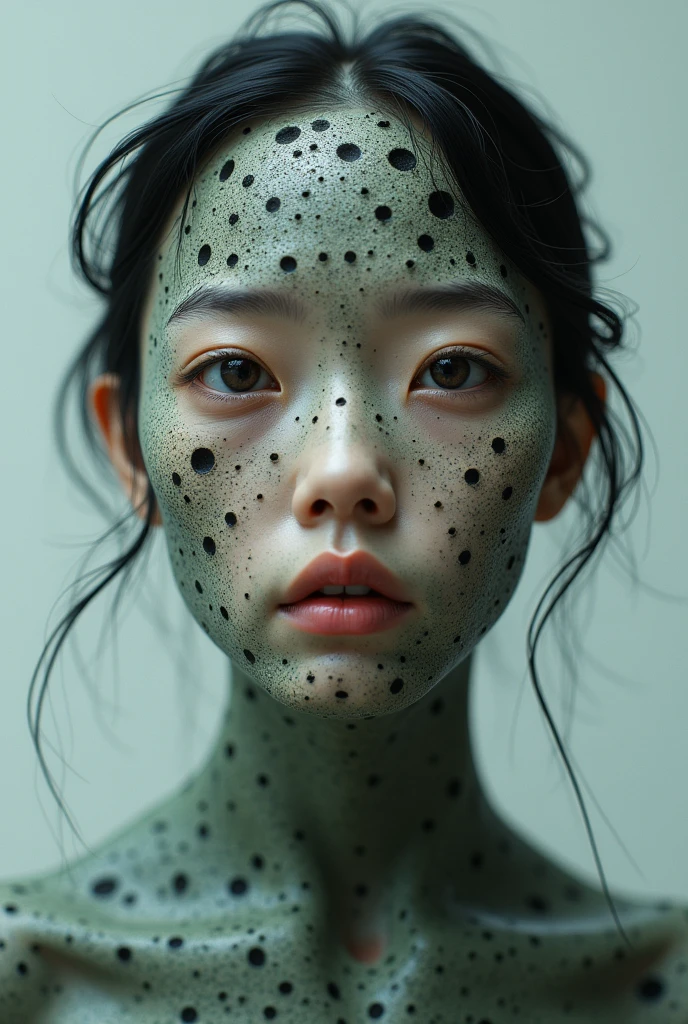 The korean gal's face has Lotus root hole like skin、Tritophobia is only ...