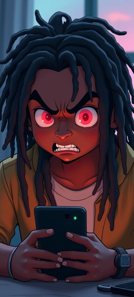 Create a character of a **-****-*** boy with a very large, overweight ...