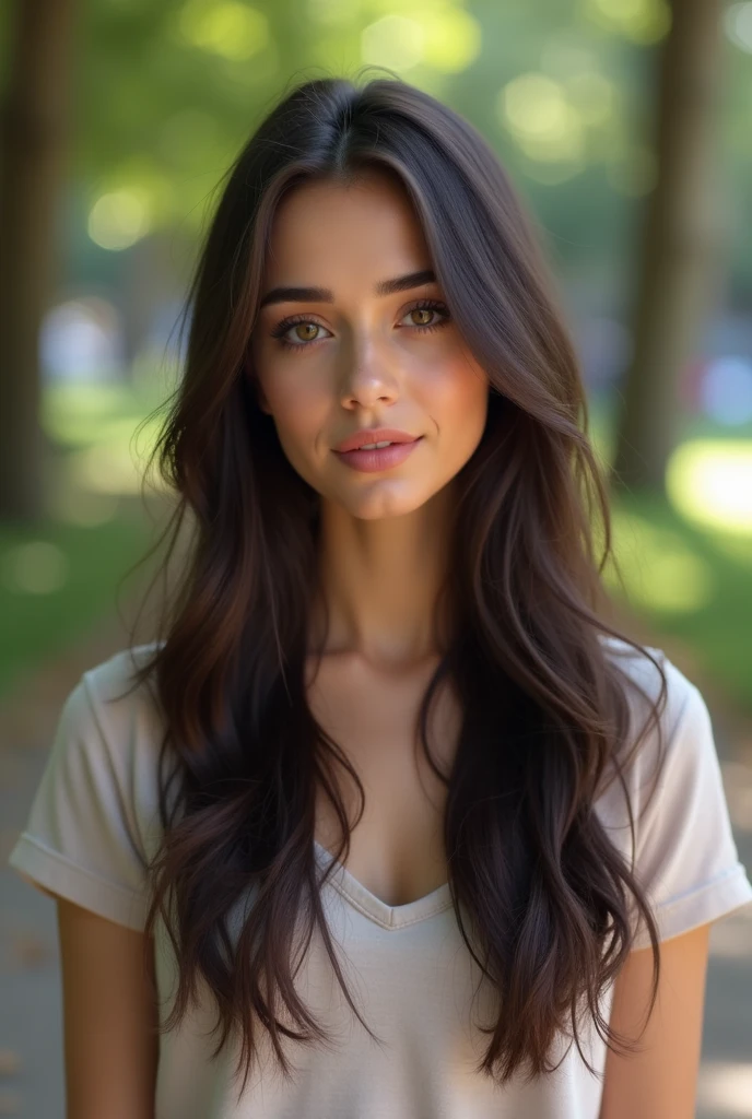 A realistic, full-body portrait of a young, beautiful Azerbaijani woman ...