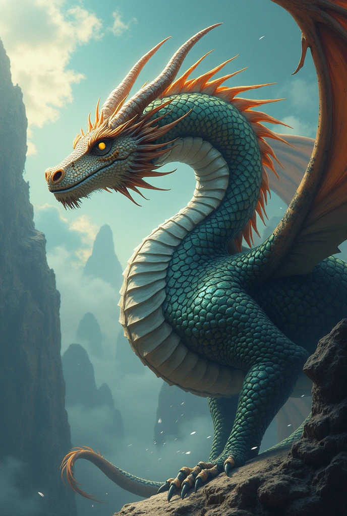 Create a dragon in which the letters S and C can be seen - SeaArt AI