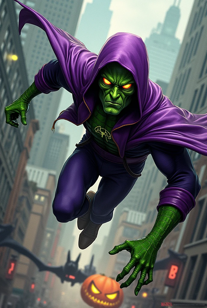 Norman Osborn aka Green Goblin in his classic purple suit - SeaArt AI