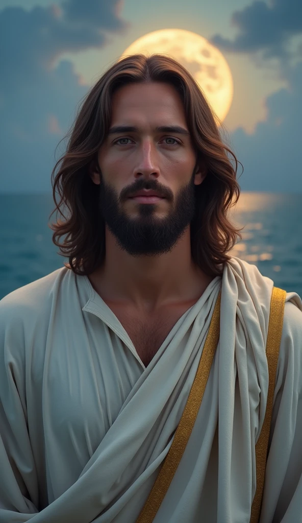 A realistic representation of Jesus Christ in a vertical 9:16 format ...