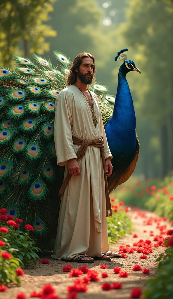 "A highly detailed, ultra-realistic 8K depiction of Jesus Christ and a ...
