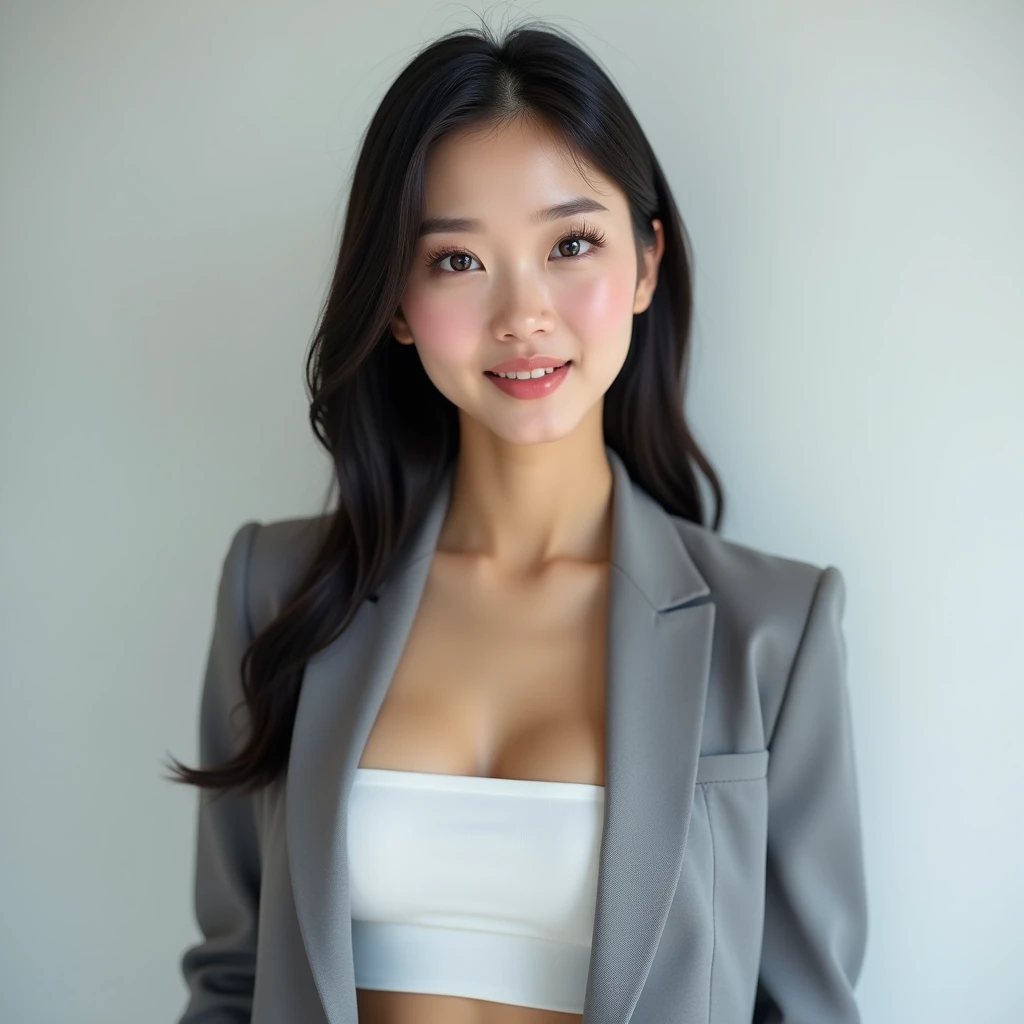 (Photorealistic 8K RAW) sexy linkedin profile photo. Side facing camera chest ou - SeaArt AI