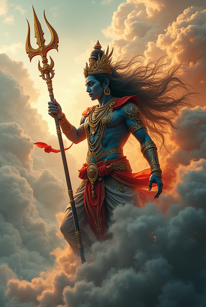 Surreal image of Shiva holding a trident Iweapon t50 Light jumps and ...