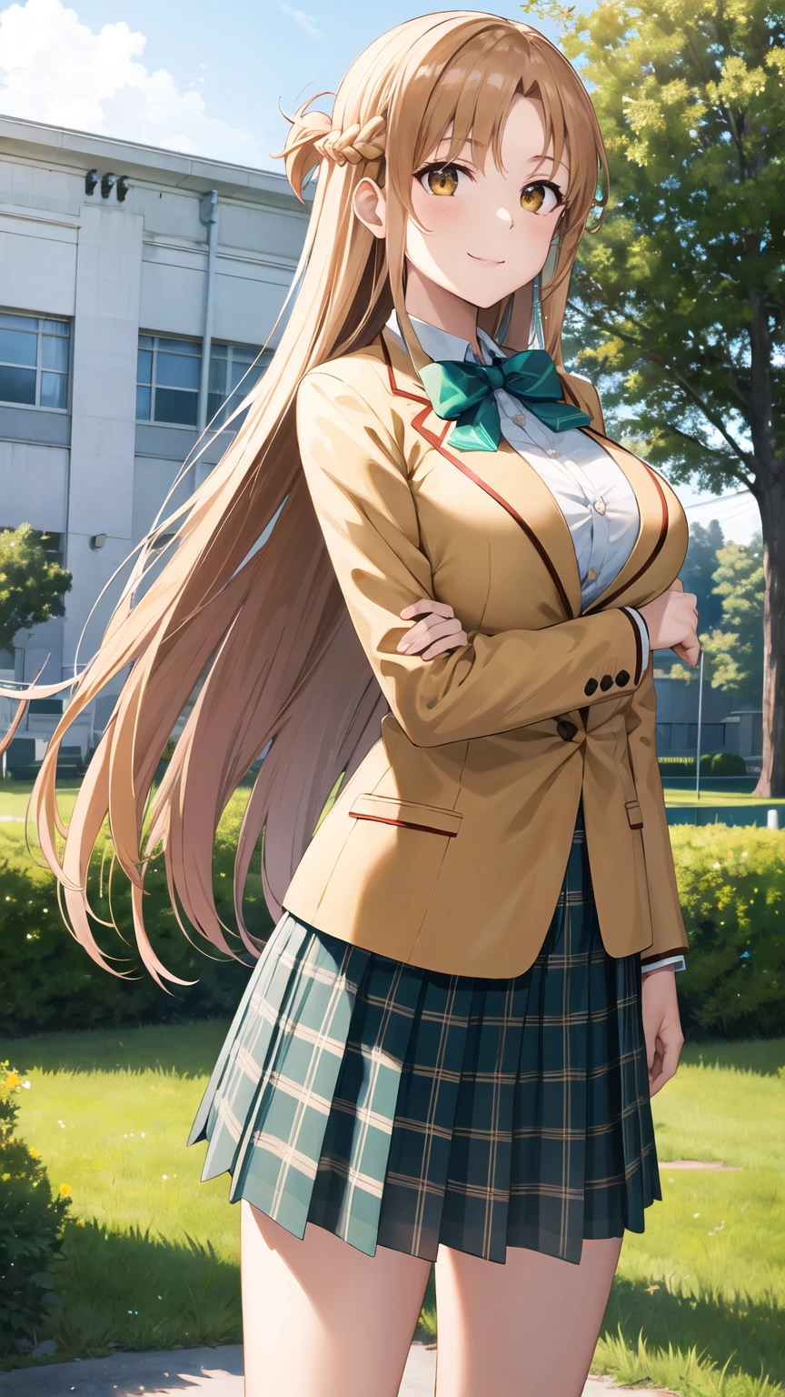 Masterpiece, best quality, highres, aaasuna, long hair, brown hair ...