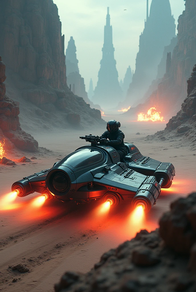 Underwater cityscape 40ft long and 20ft wide jet sled bike Lava flames ...