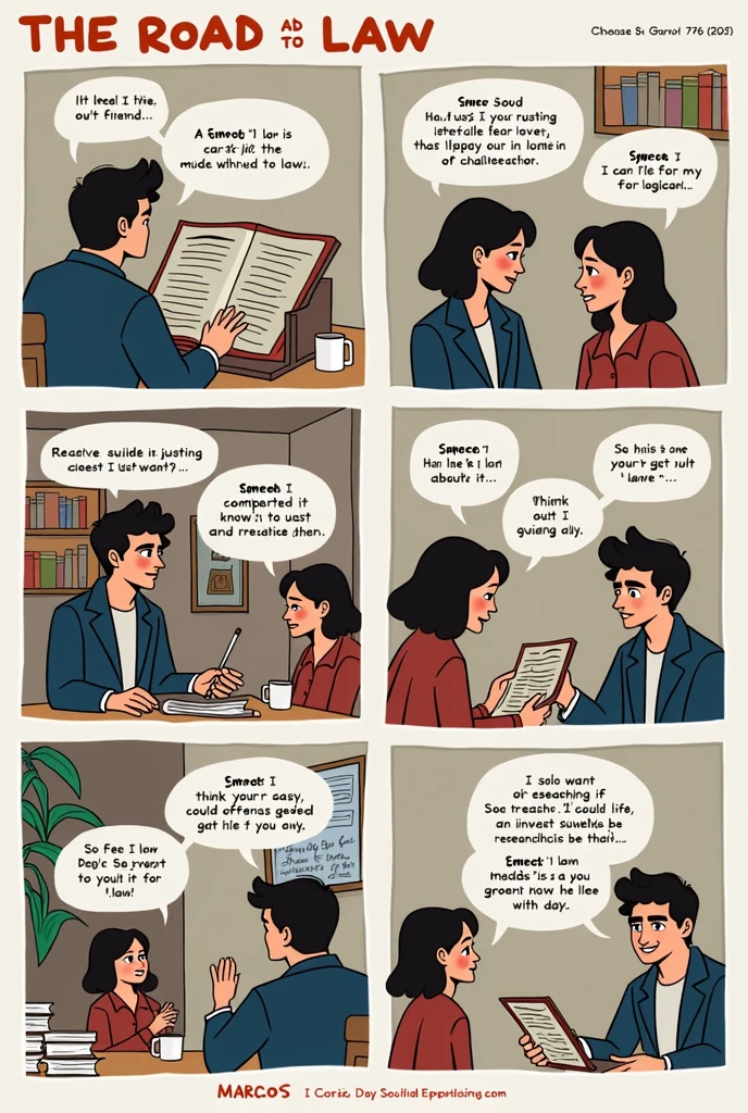 Comic title : " The Road to Law " Main characters : Andrea - SeaArt AI