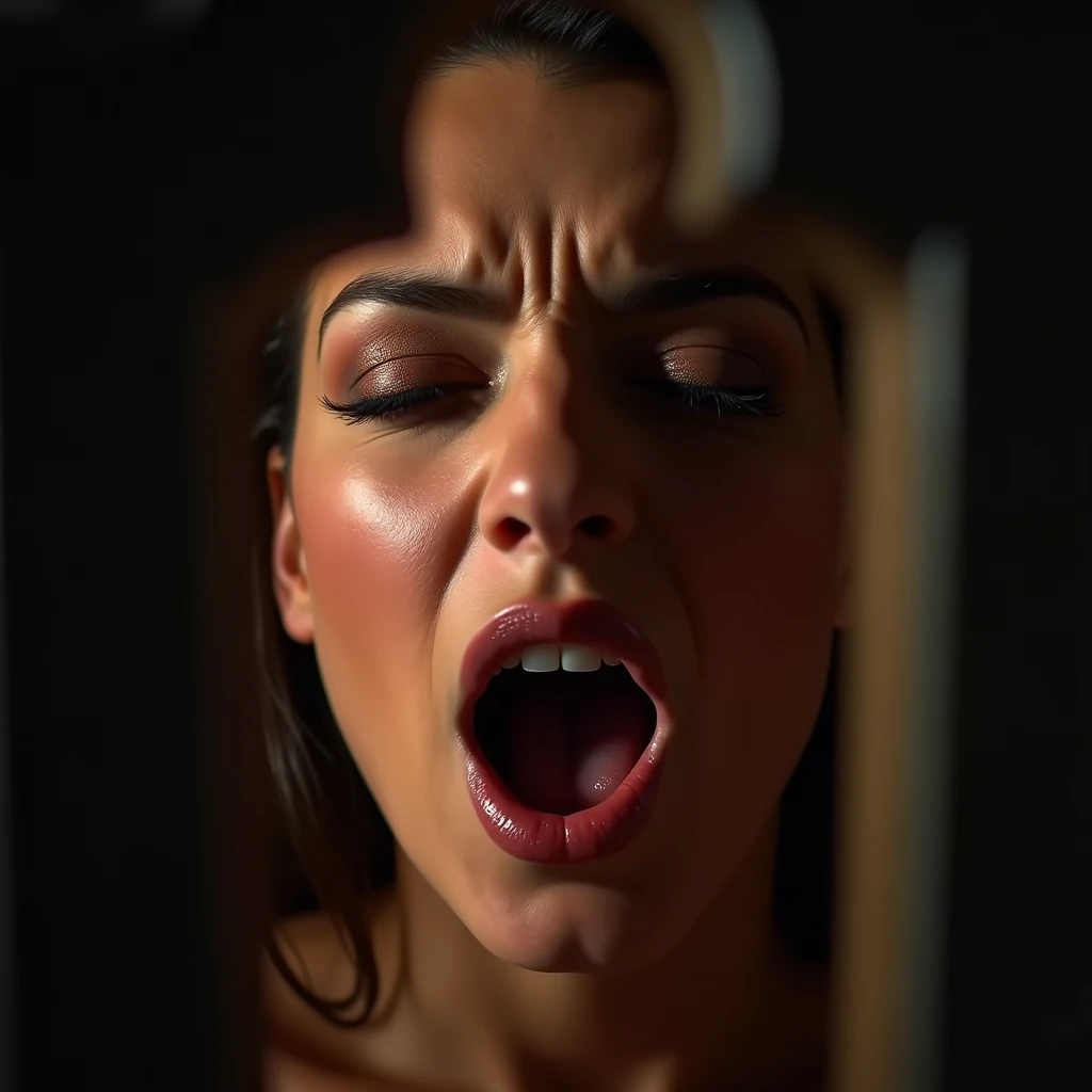 ((Picture peeking through a keyhole)) closeup 、(( Intense orgasm ...