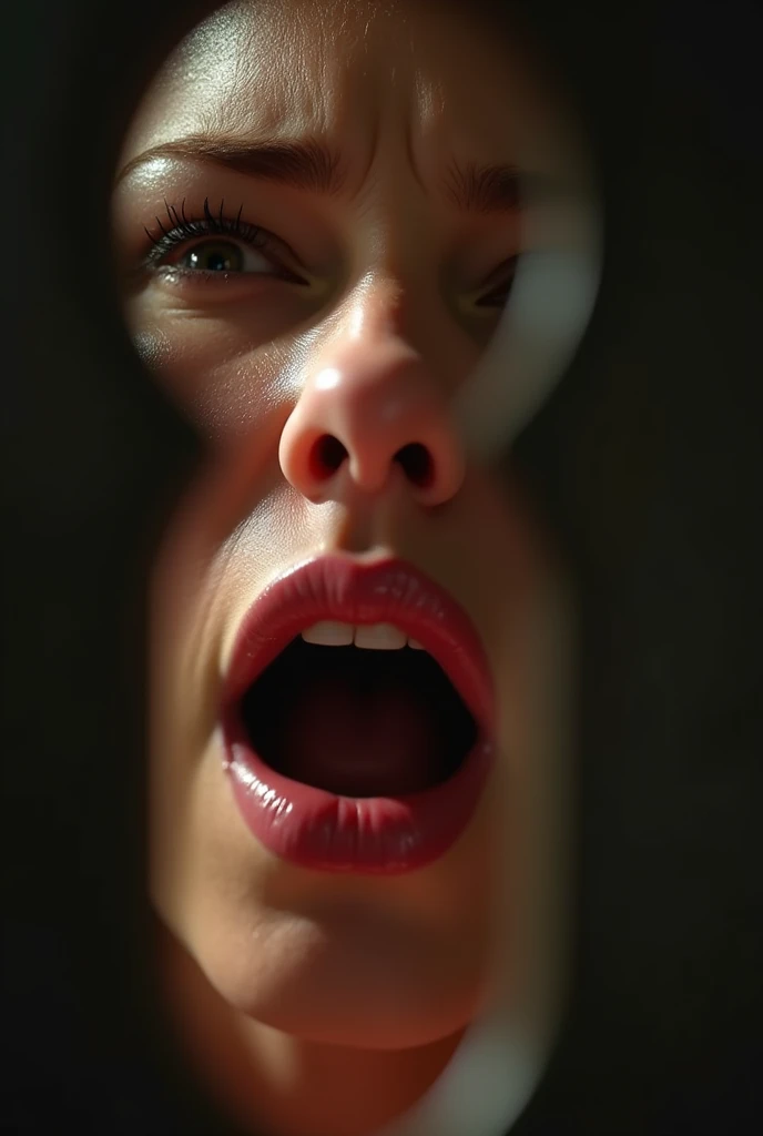 ((Picture peeking through a keyhole)) closeup 、(( Intense orgasm ...