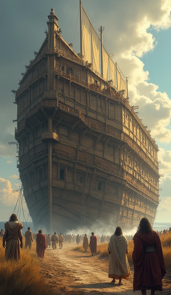 God instructed Noah to build a large wooden ark , with compartments to ...