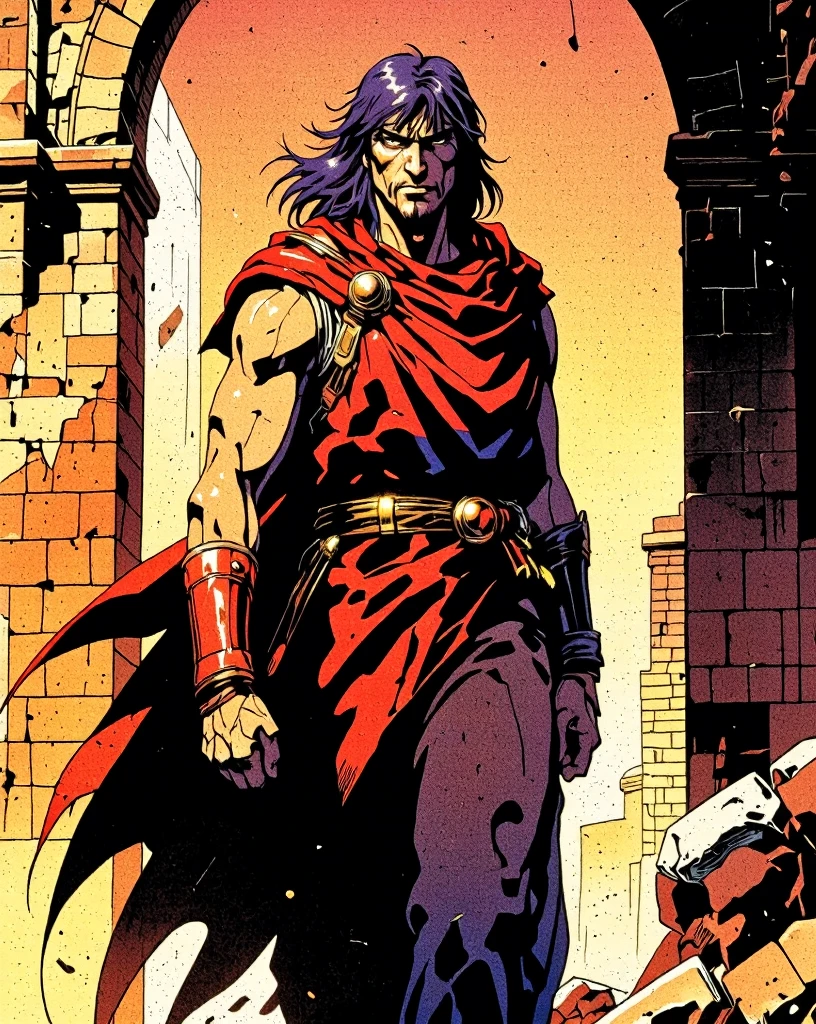 The overall style is reminiscent of 80s and 90s manga, with thick ...