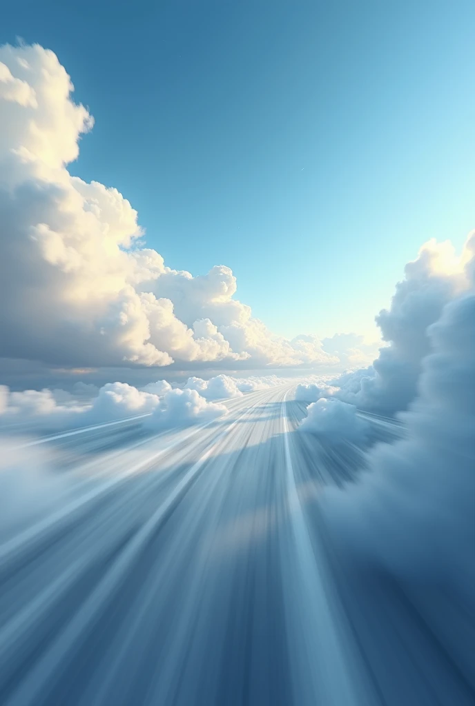 Horizontal motion blur sky with clouds, blurred, blur, speed blur ...