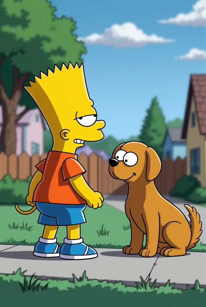 Bart Simpson in real life with a dog that shoots reason laser from the ...