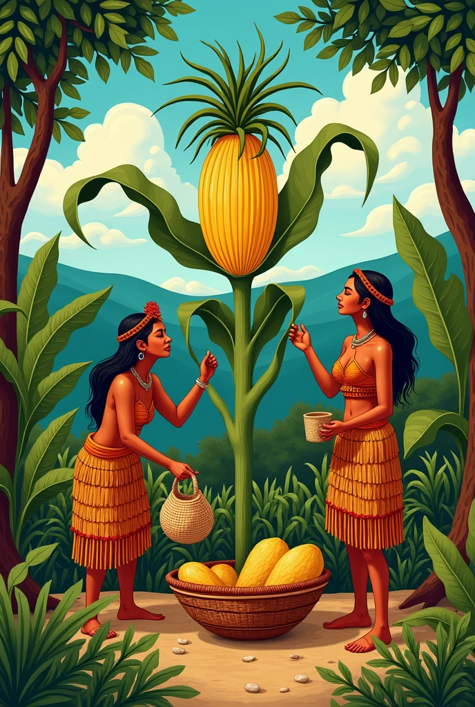 Taíno drawings involving the yuca - SeaArt AI