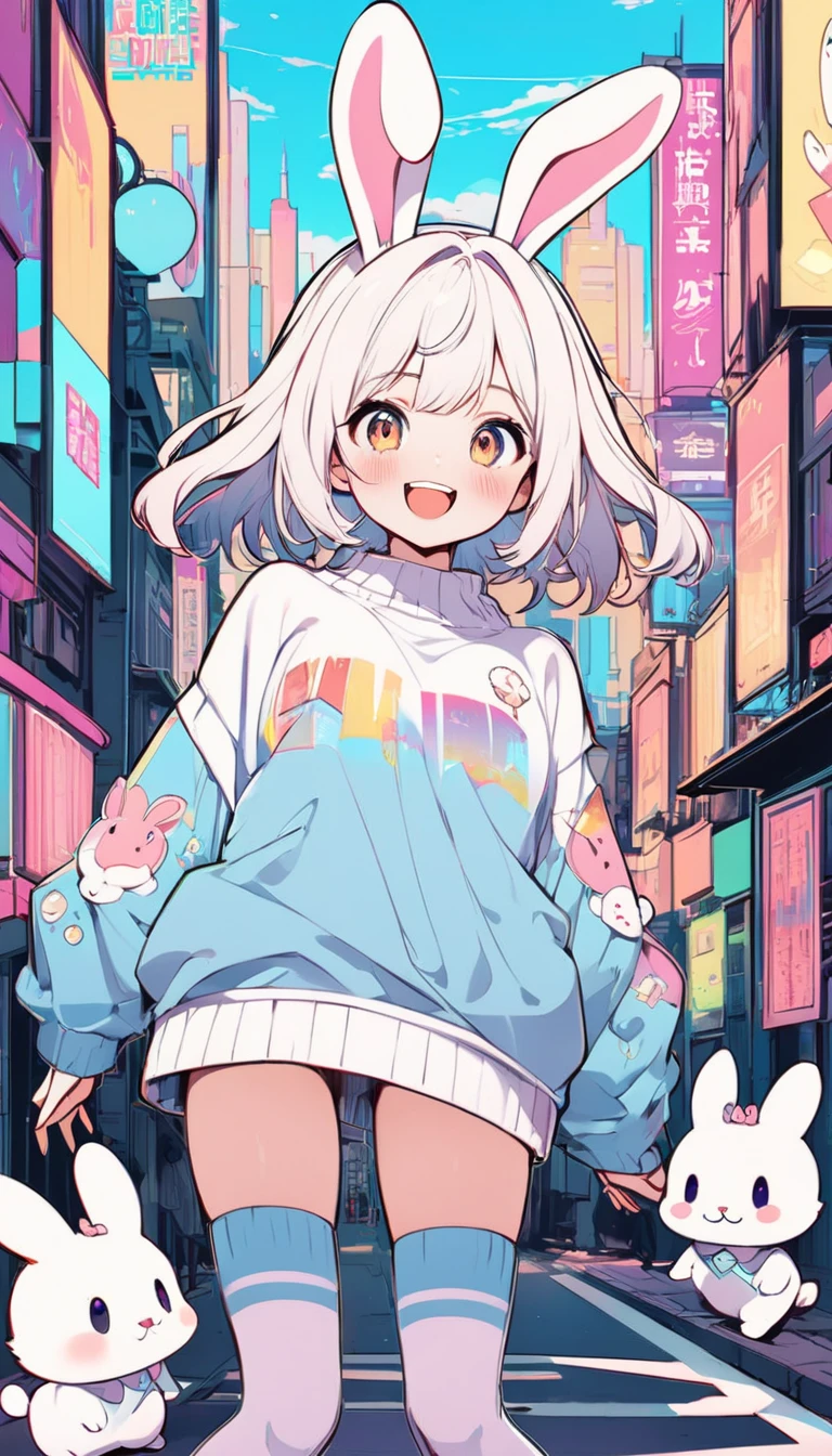 Quite strong deformation、 cute anime girl with a very low head and body ...