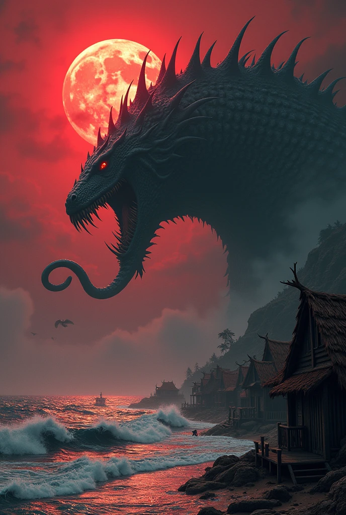 A sea monster attack on Oyo’s coastal village under a blood-red moon ...