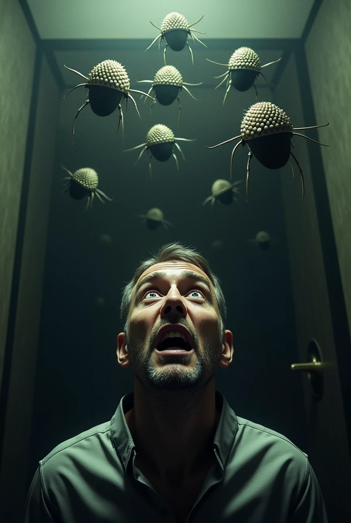 SHOCKED MAN HAS BUMPY CORNER BUGS - SeaArt AI