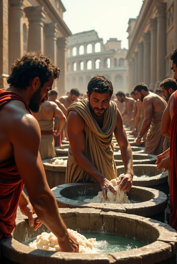 Ancient Romans in Laundry - SeaArt AI
