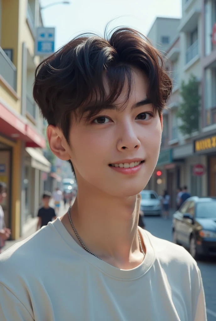 A tall college student Asian man who looks like the handsome Cha Eun ...