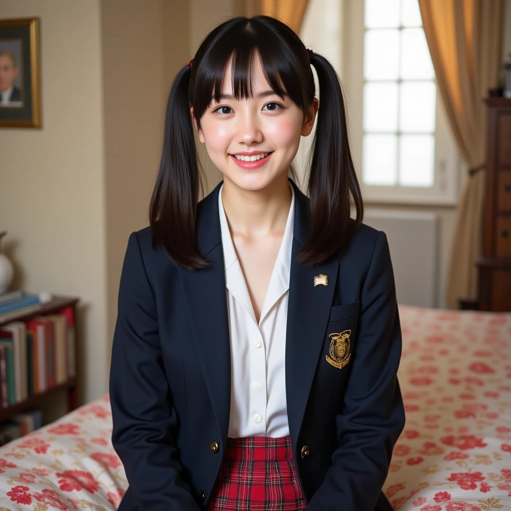 One girl , masterpiece, College Student , twin tails, very big breasts ...