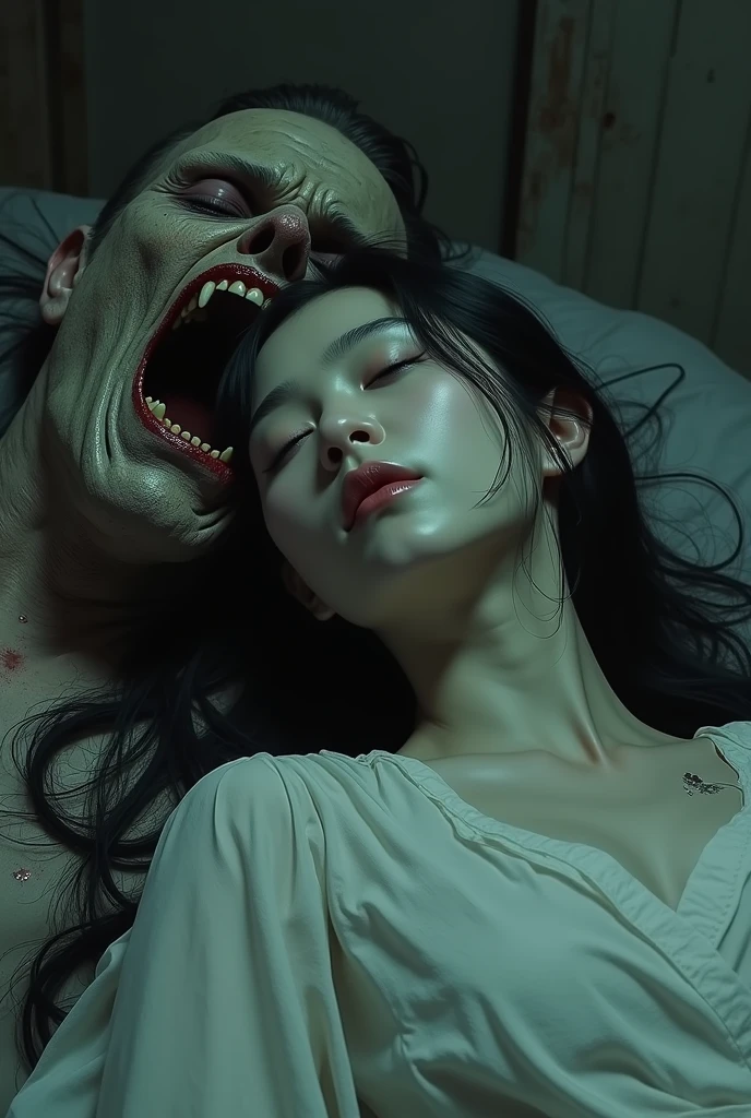 Draw me a missing beautiful woman of Japanese descent in a stupor position aslee - SeaArt AI