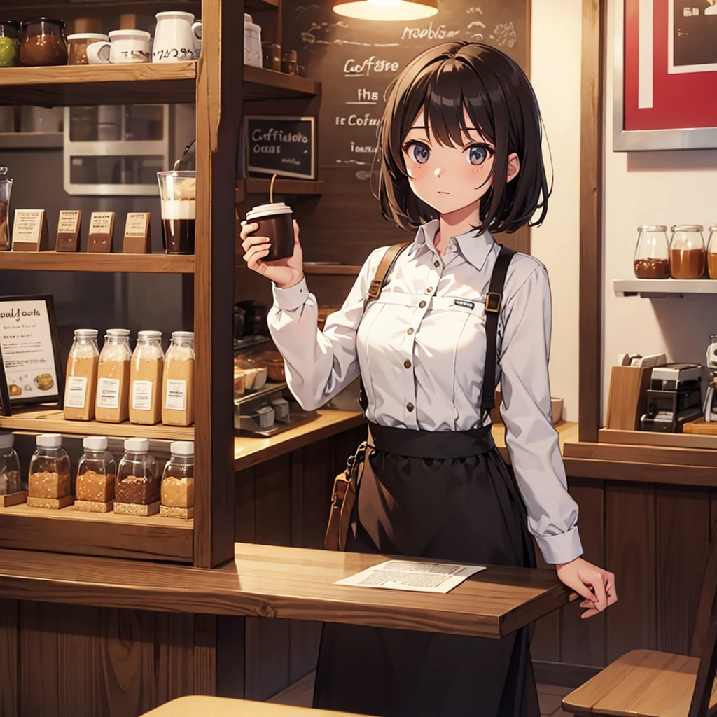 coffee shop girl - SeaArt AI