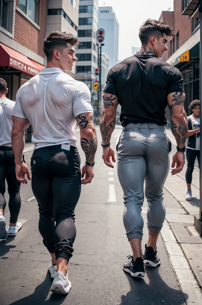 White skin, , cute face, hunk bodies, teenage-face, bodybuilder - SeaArt AI