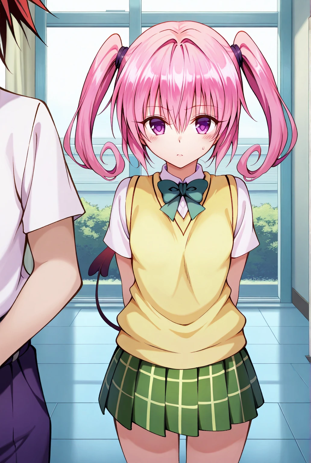 Nana asta deviluke, to love-ru, pink hair, twintails, sainan high ...