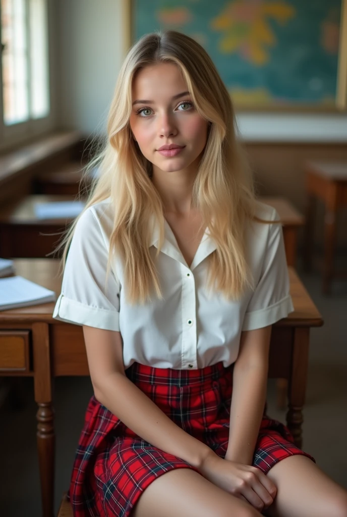 A photograph of a beautiful and seductive teenage schoolgirl - SeaArt AI