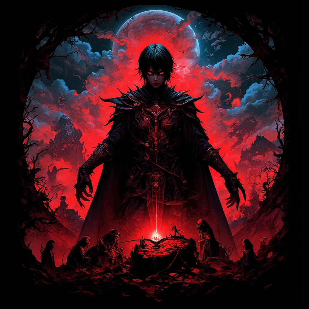 Necromancer cyber scientist god eye, antagonist devil cult leader god ...