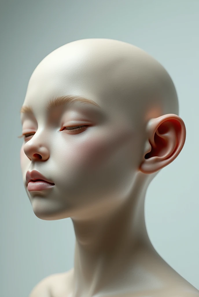 A head receiving sounds through the ears - SeaArt AI