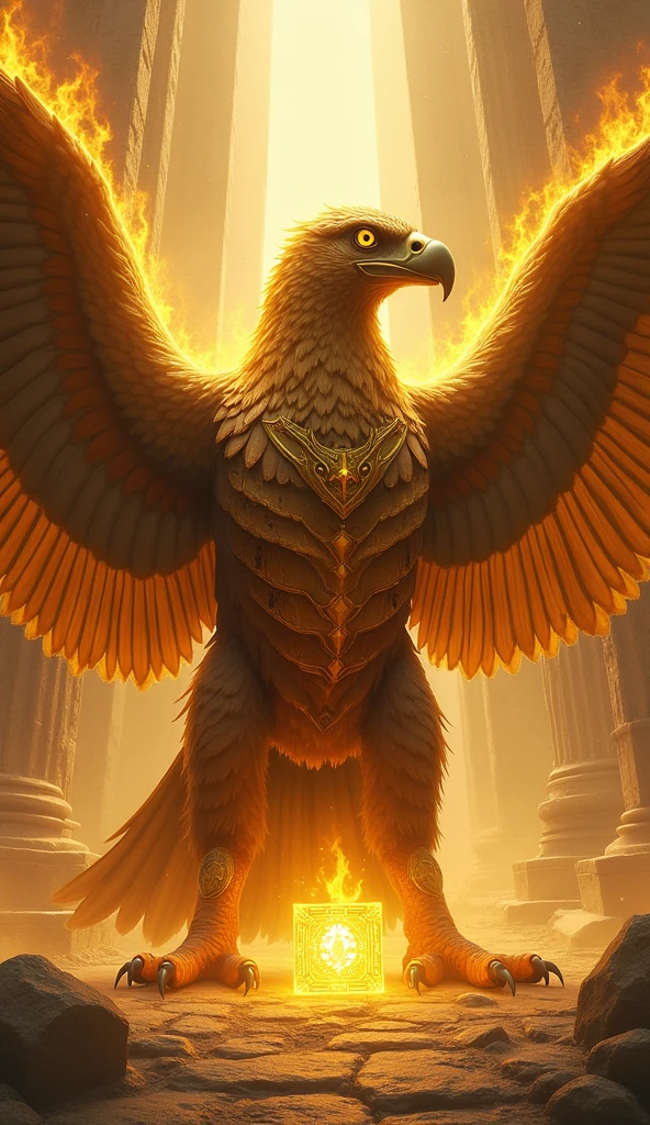 Ancient Relic Beast: "A massive eagle hybrid with golden armor plating ...