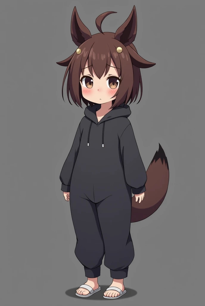 Cool anime style , girl with short brown hair with small circles ...