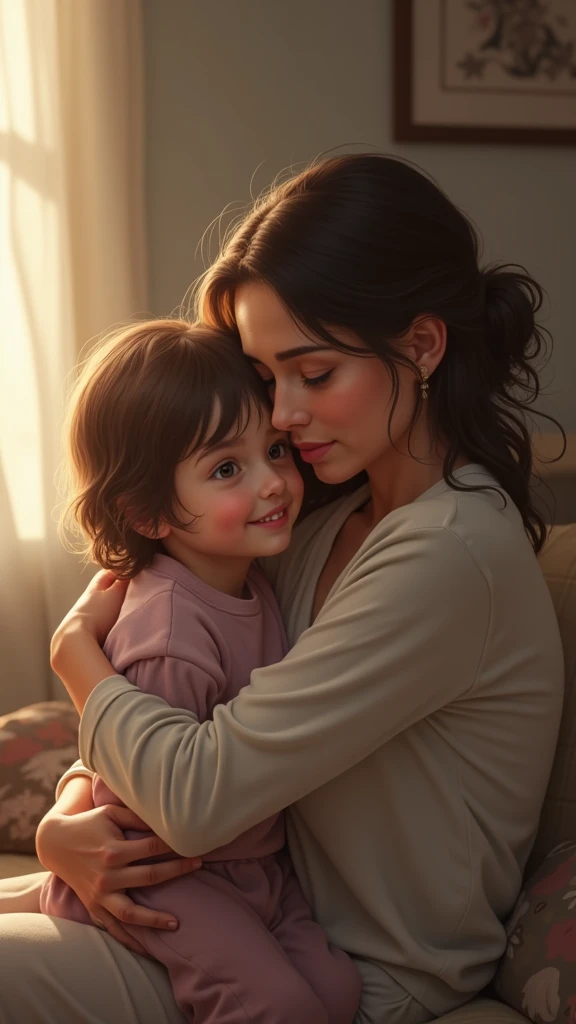 Mother And Daughter Seaart Ai