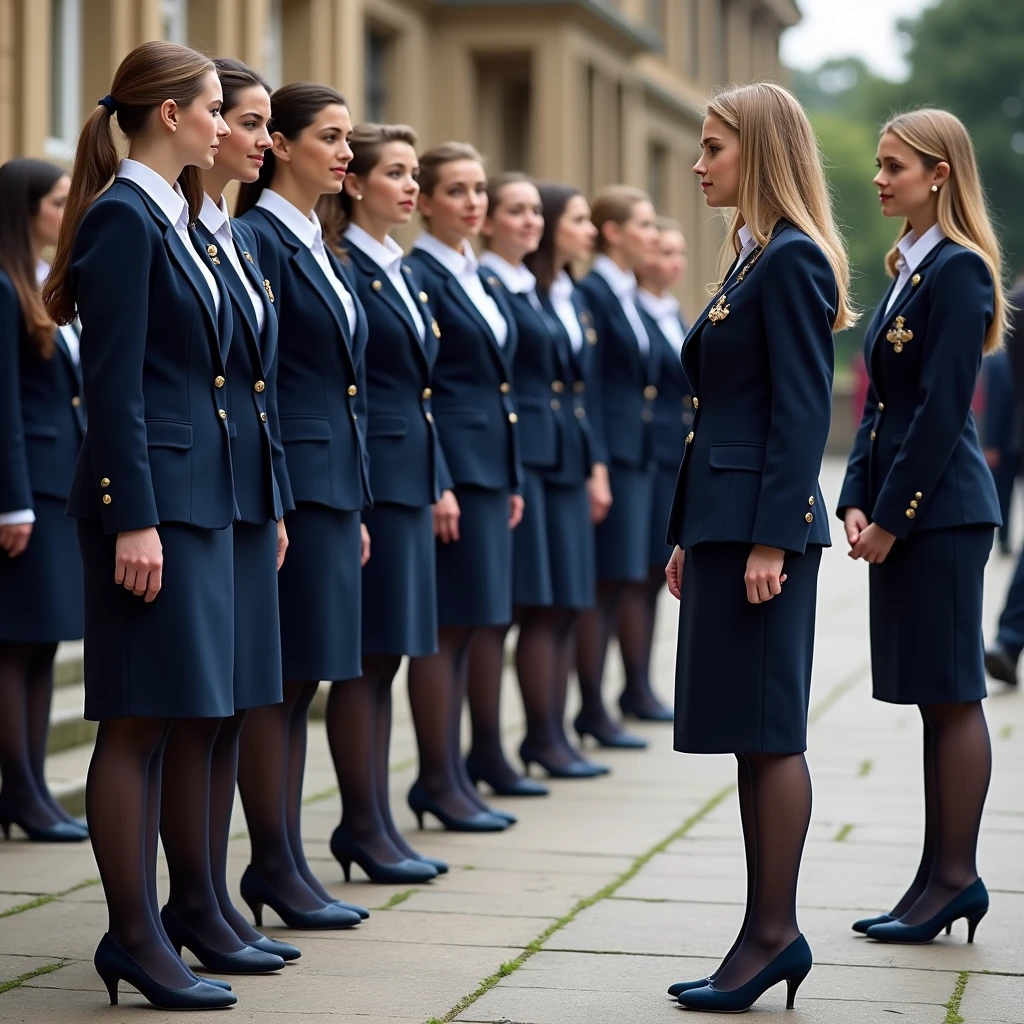 Location of this reenactment is an upper class English military college ...