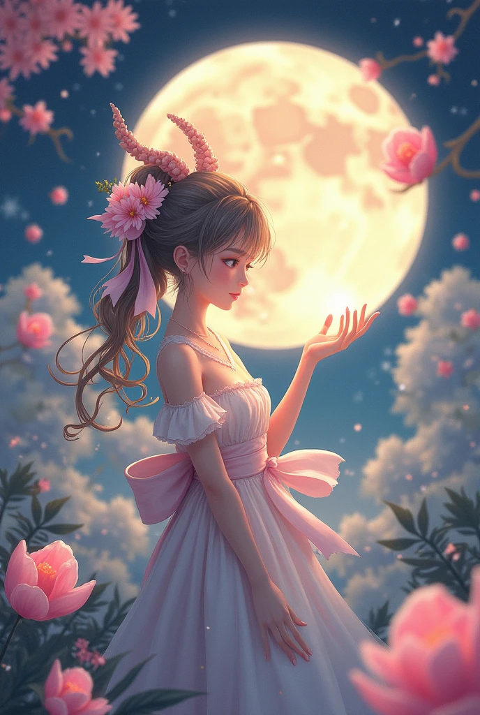 Moon読命 Dragon moon character icon princess gorgeous Pitiful cherry ...