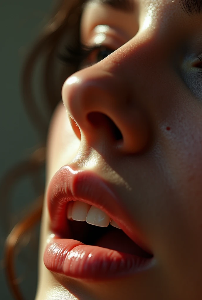 ((Only the nose of a beautiful woman is shown on the screen) - SeaArt AI