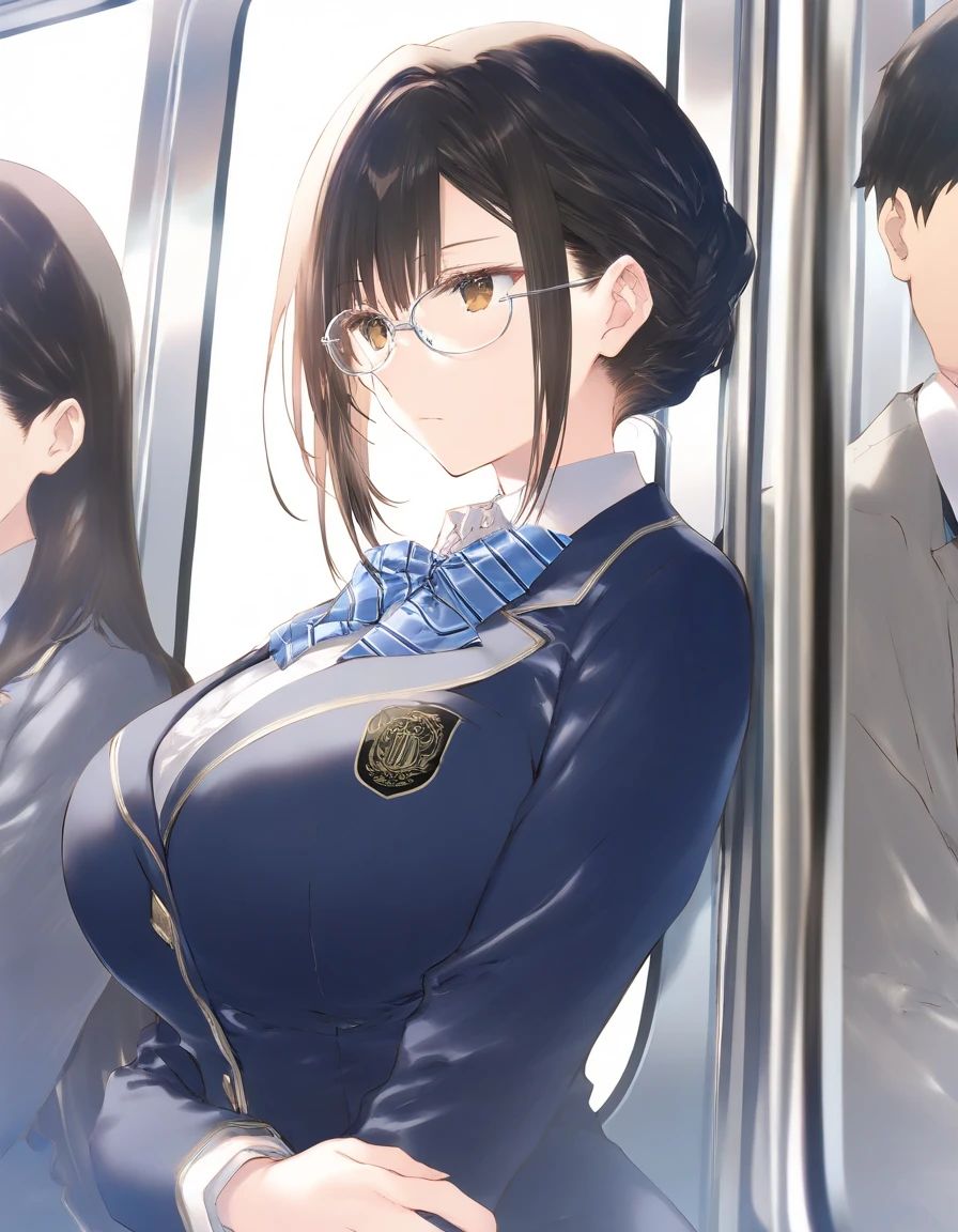 One girl , , school uniform, Shorthair, Beautiful breasts - SeaArt AI