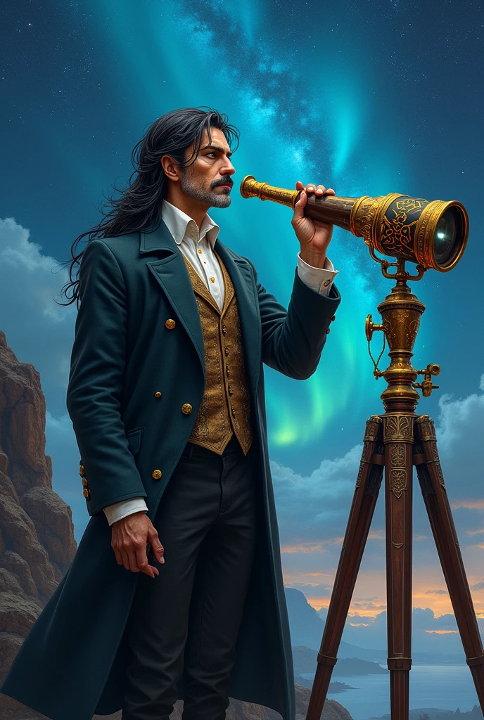 "A tall, wiry man in his early 40s with sharp cheekbones and long ...