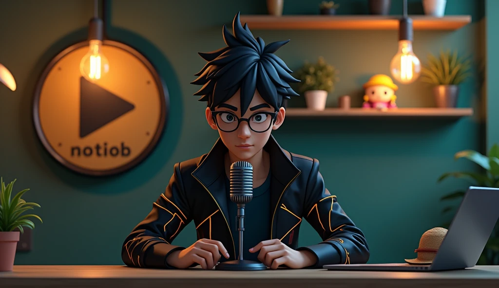 Create an image of a young male tall close up India human anime ...