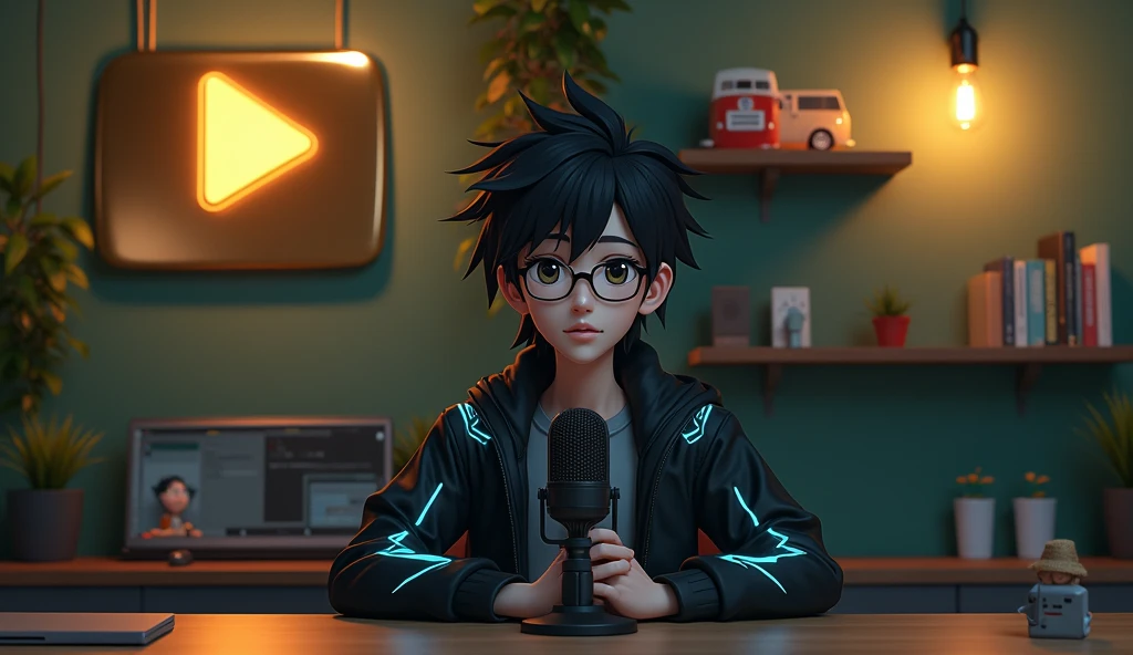 Create an image of a young male tall close up India human anime ...