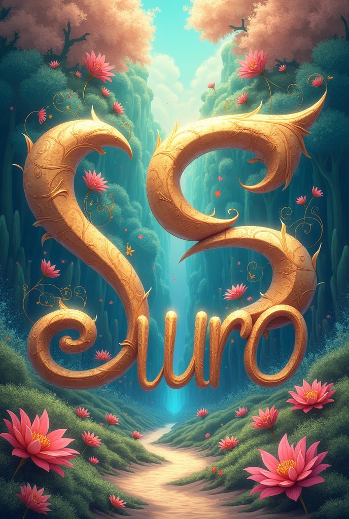 Make an image that has the letters Asy Syuro with a creative and ...