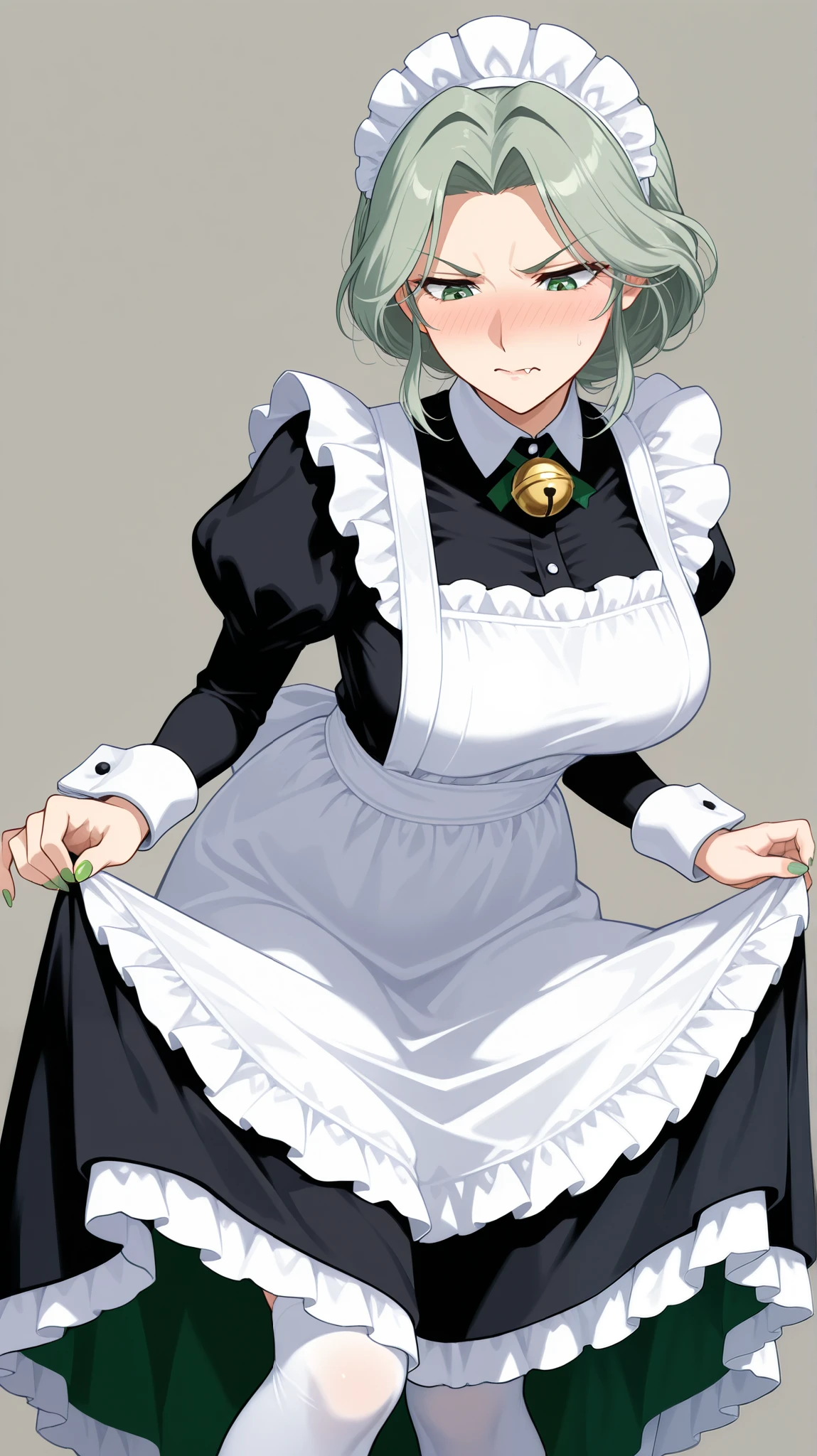 Anime character of a maid in a black and white dress - SeaArt AI