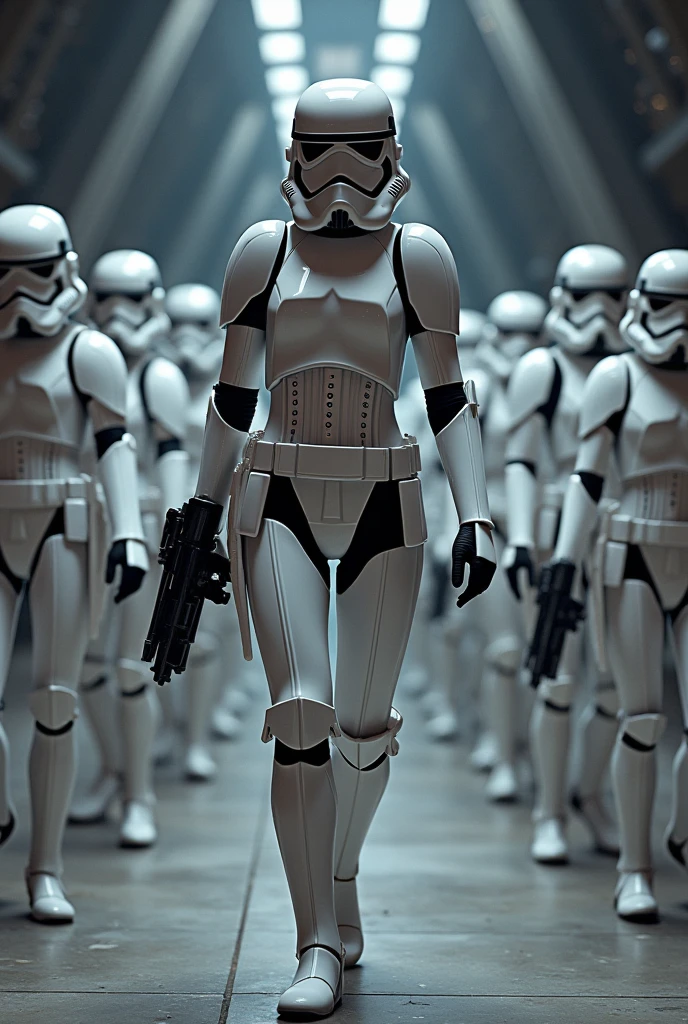 Star Wars, A group of Sexy Female Stormtroopers, on the death star - SeaArt AI